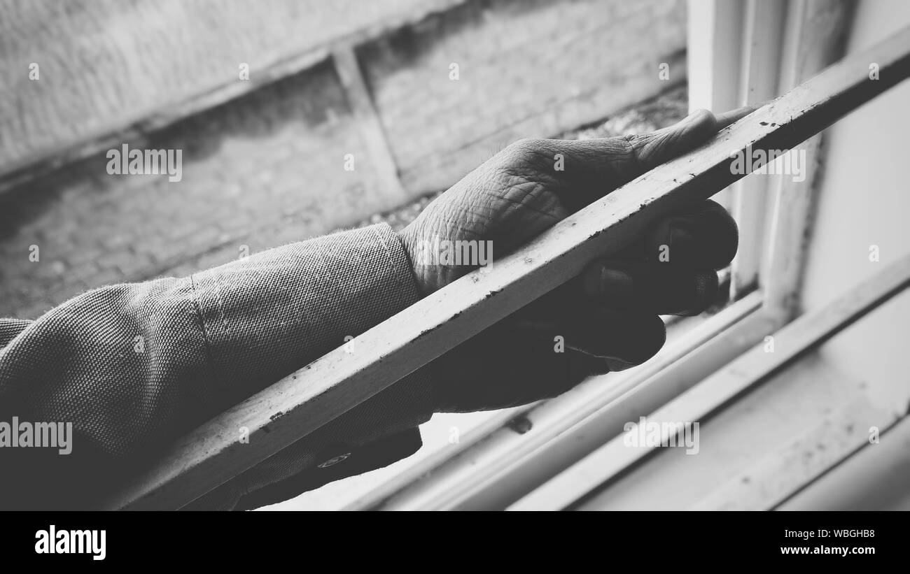 Hand holding railing hi-res stock photography and images - Alamy