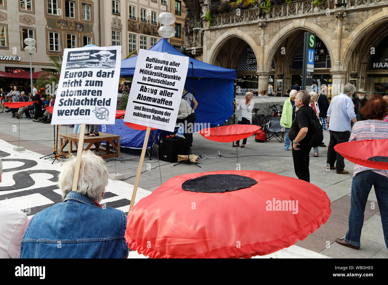 Munich, Germany. 6th Aug, 2019. Rally 'Our future - Without nuclear ...