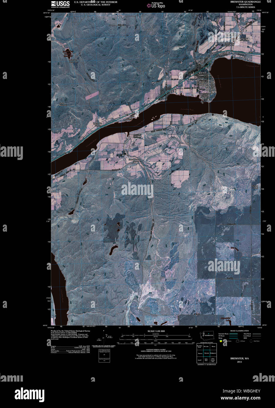 Map of brewster washington hi-res stock photography and images - Alamy