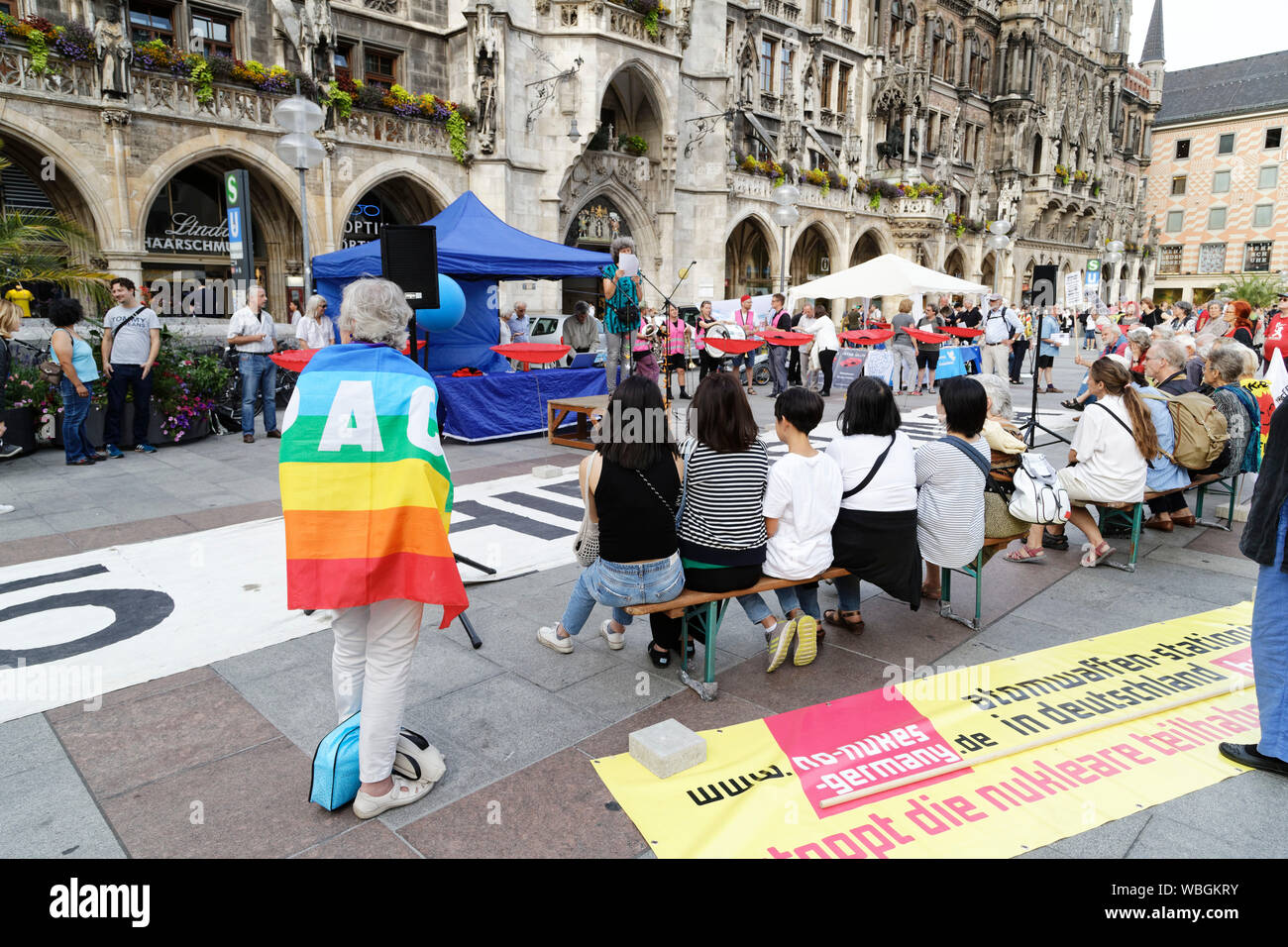 Munich, Germany. 6th Aug, 2019. Rally 'Our future - Without nuclear ...