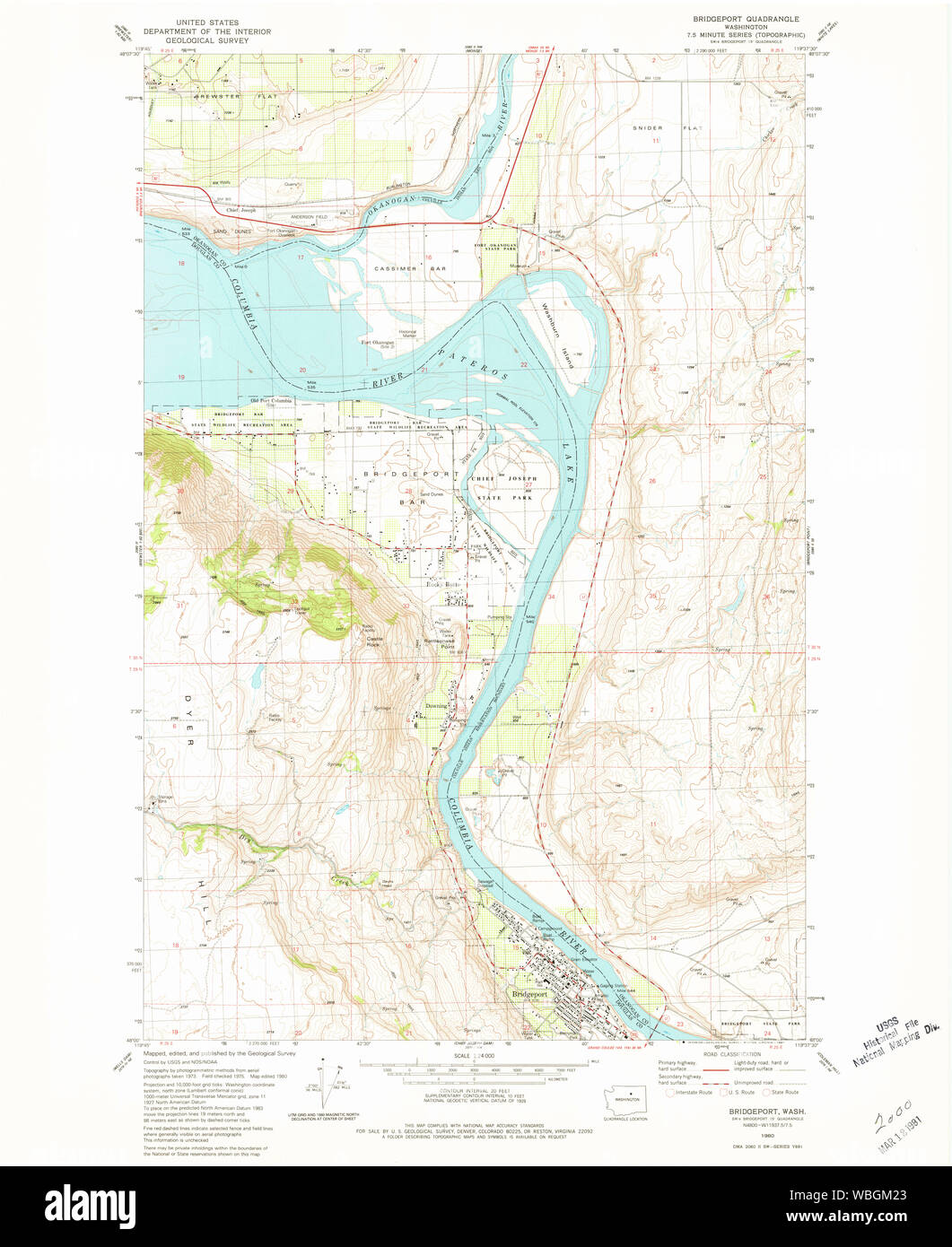 Map of bridgeport washington hi-res stock photography and images - Alamy