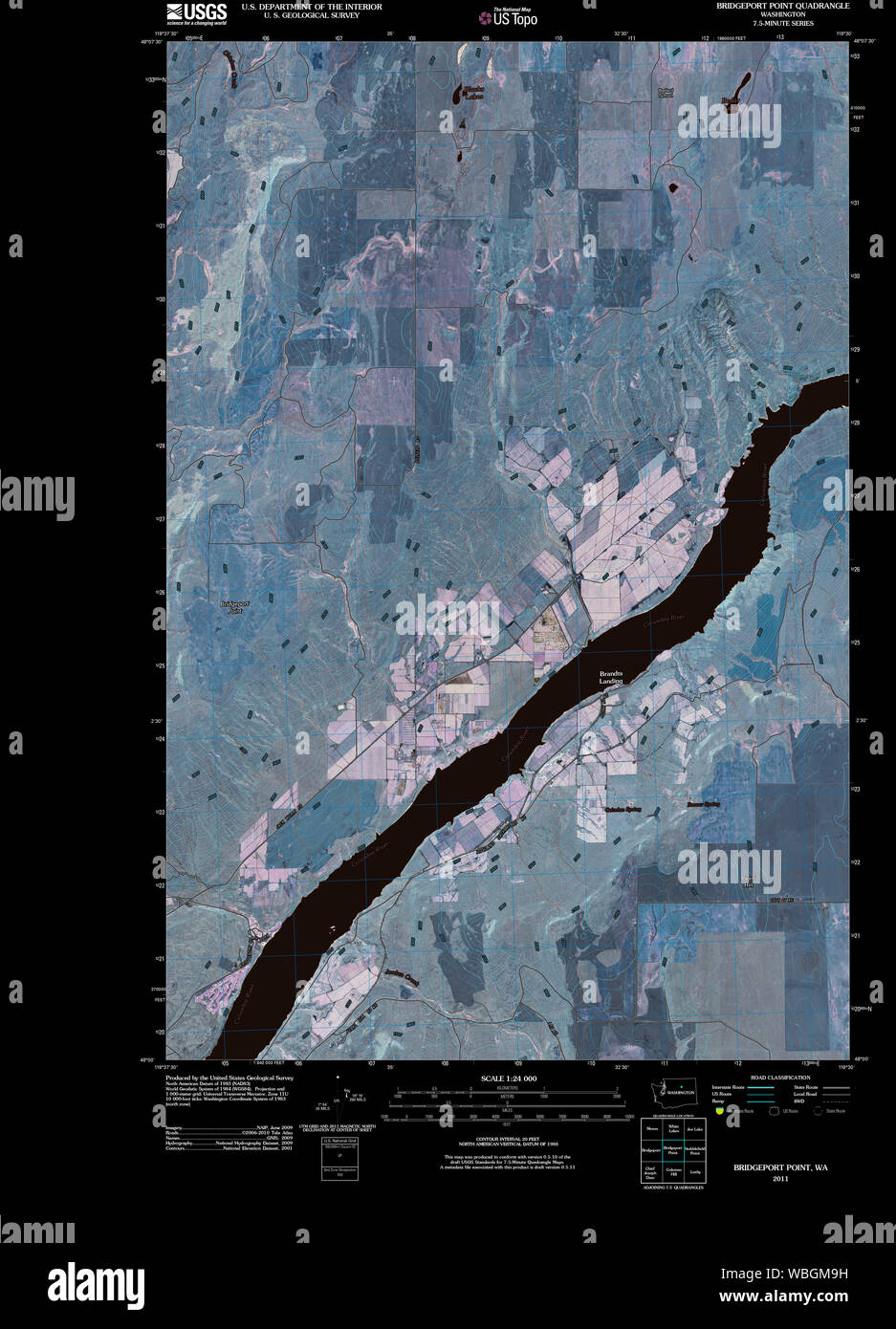 Bridgeport washington map hi-res stock photography and images - Alamy