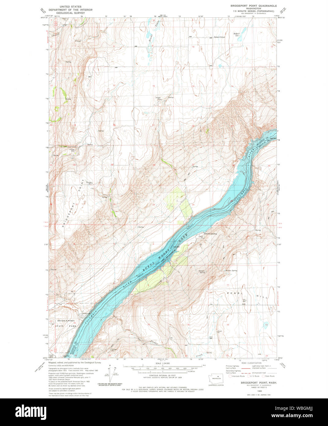 Bridgeport washington map hi-res stock photography and images - Alamy
