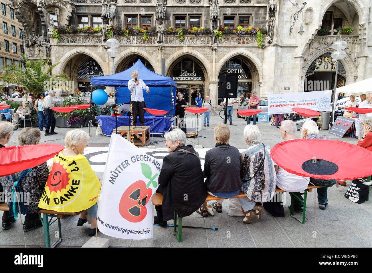 Munich, Germany. 6th Aug, 2019. Rally 'Our future - Without nuclear ...