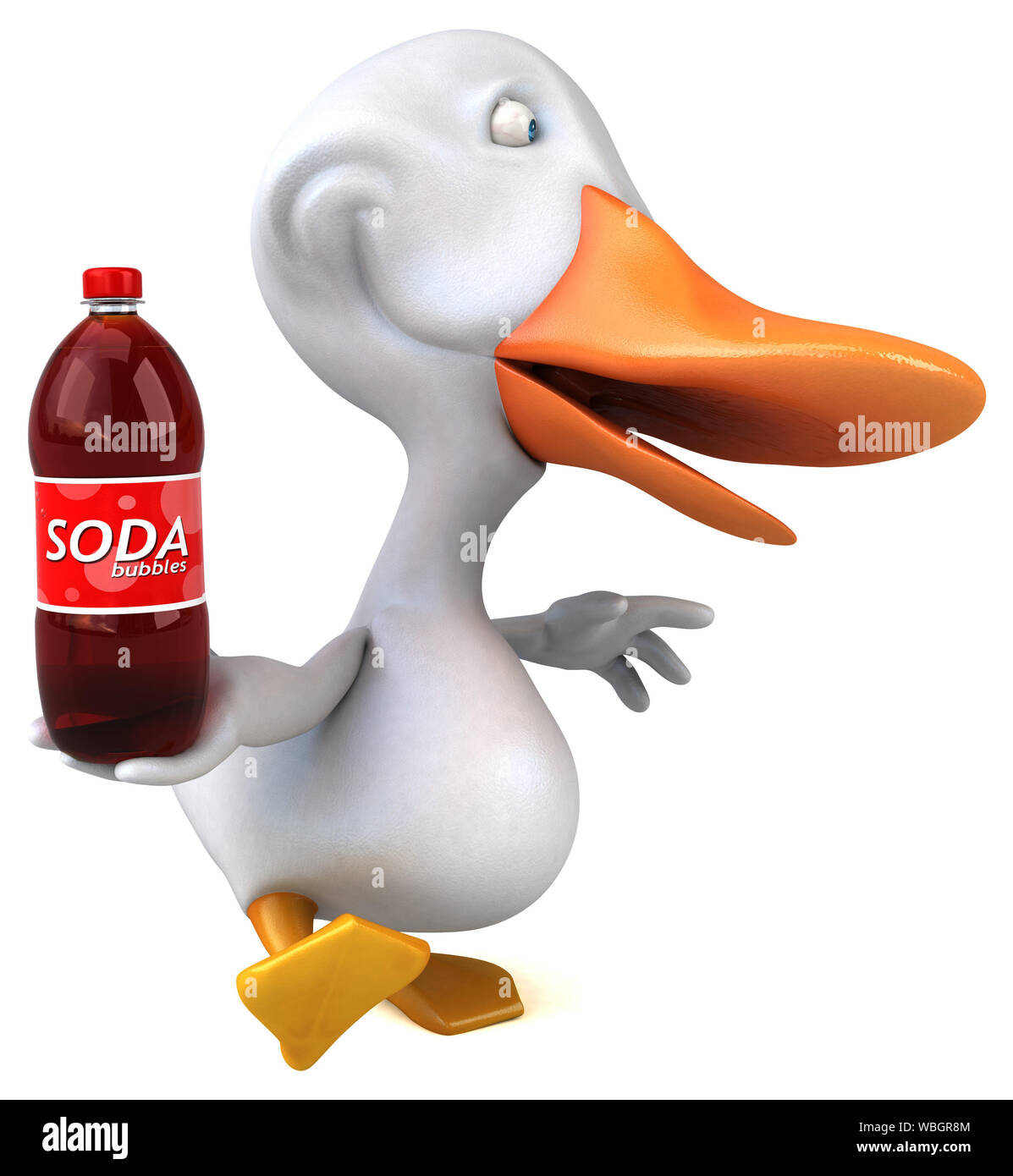 Fun duck - 3D Illustration Stock Photo - Alamy