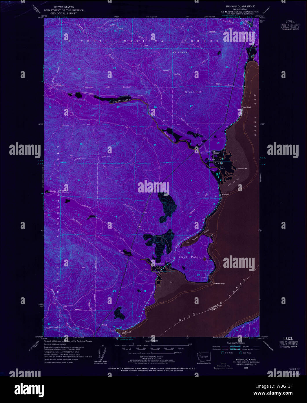 Brinnon map hi-res stock photography and images - Alamy
