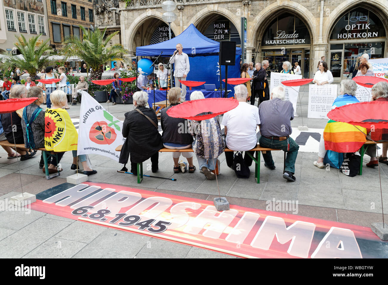 Munich, Germany. 6th Aug, 2019. Rally 'Our future - Without nuclear ...