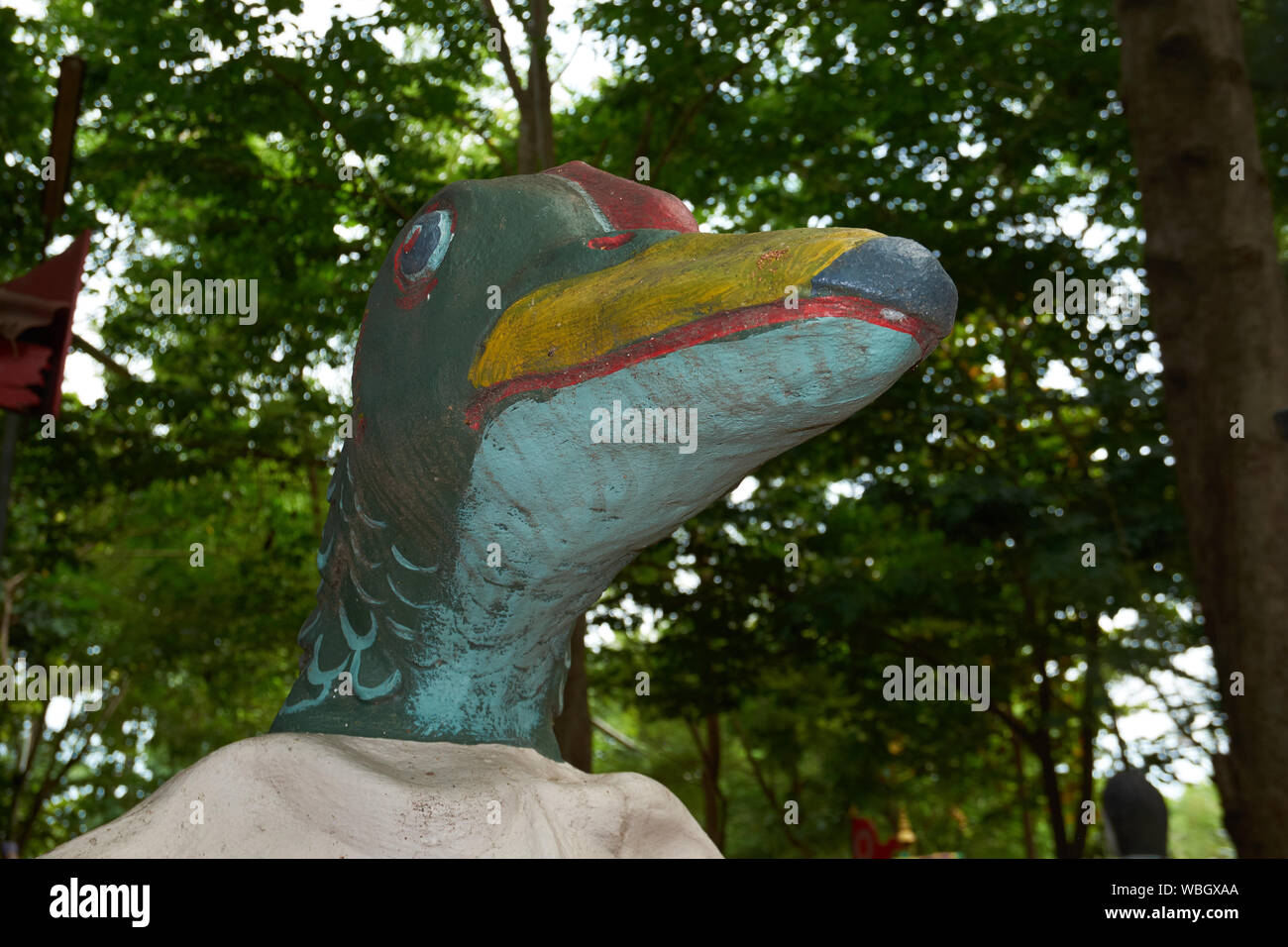 A person turned into a bird in the Hell Garden at Wat Muang in Ang ...