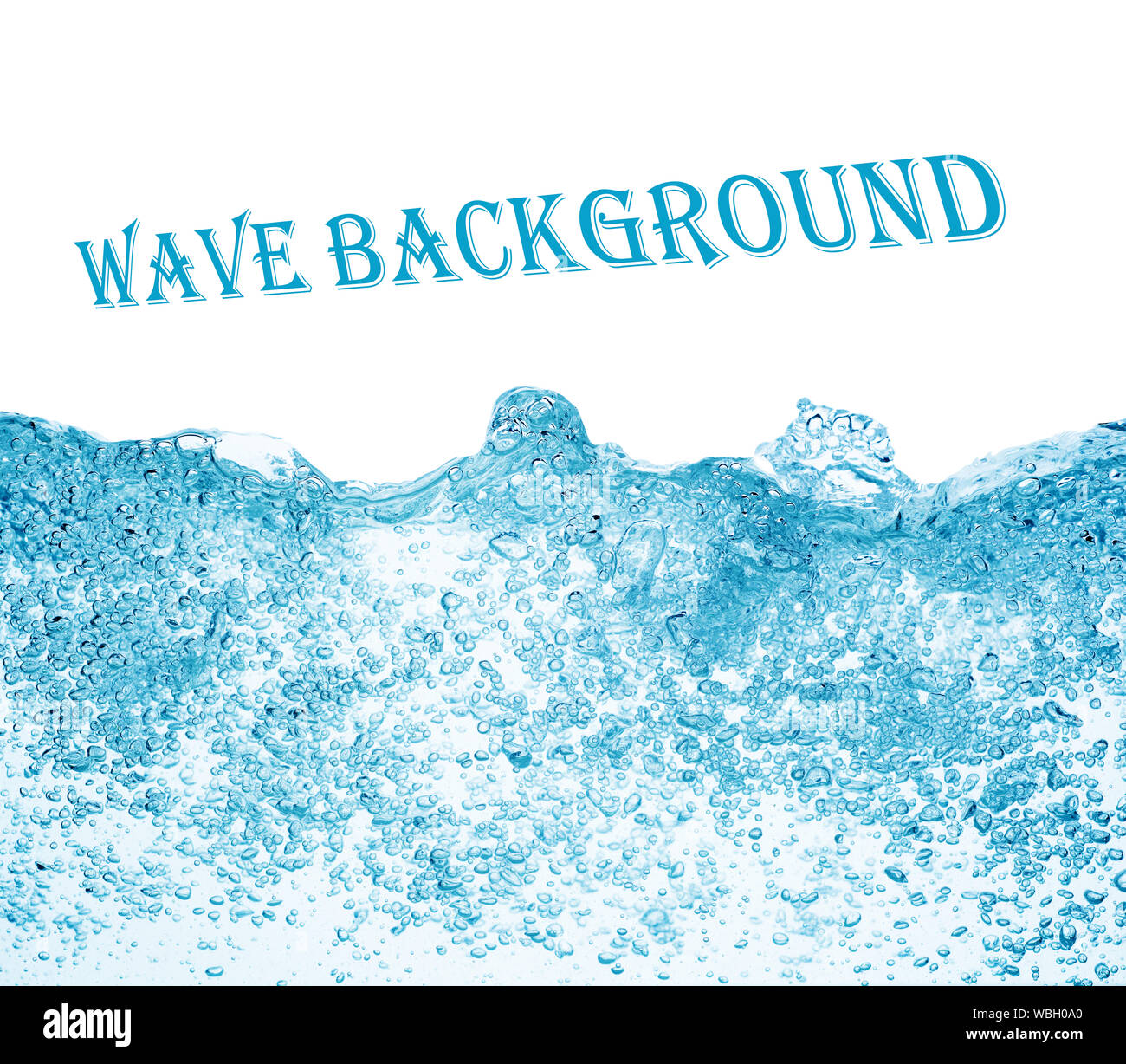 water wave with bubbles ,Water splash isolated on white background ...