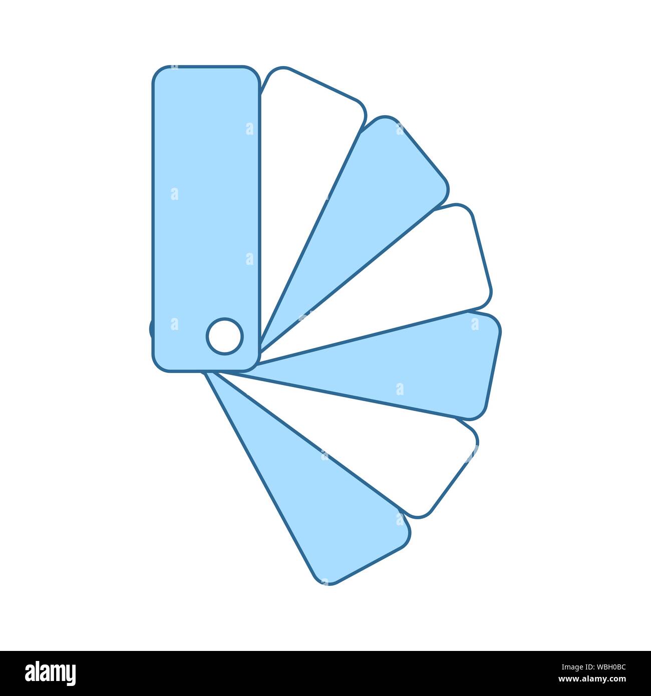 Color Samples Icon. Thin Line With Blue Fill Design. Vector ...