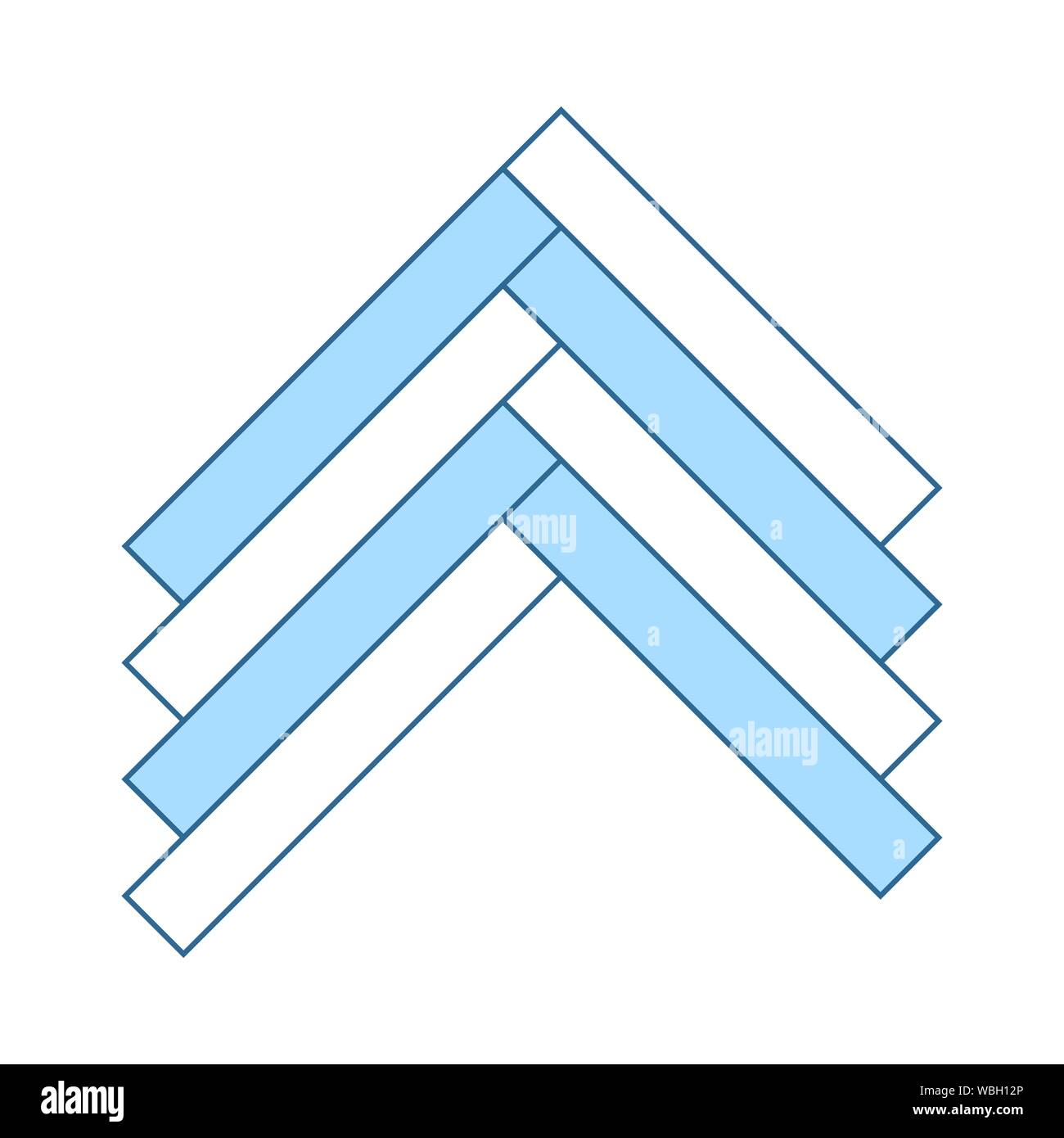 Parquet Icon. Thin Line With Blue Fill Design. Vector Illustration ...
