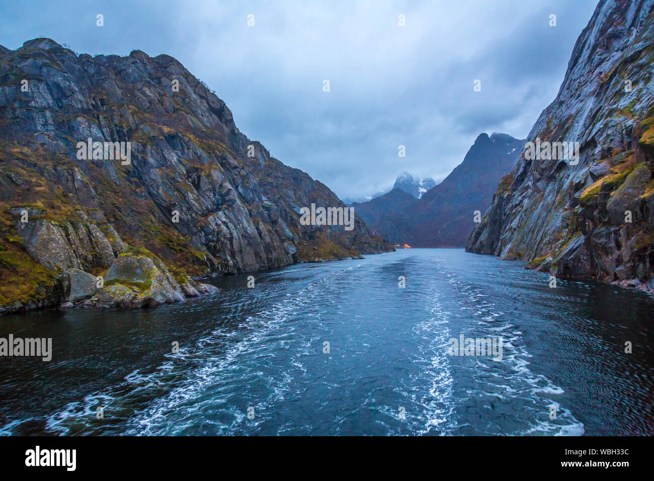 spectacular Trollfjord at the Raftsund, Norway Stock Photo - Alamy