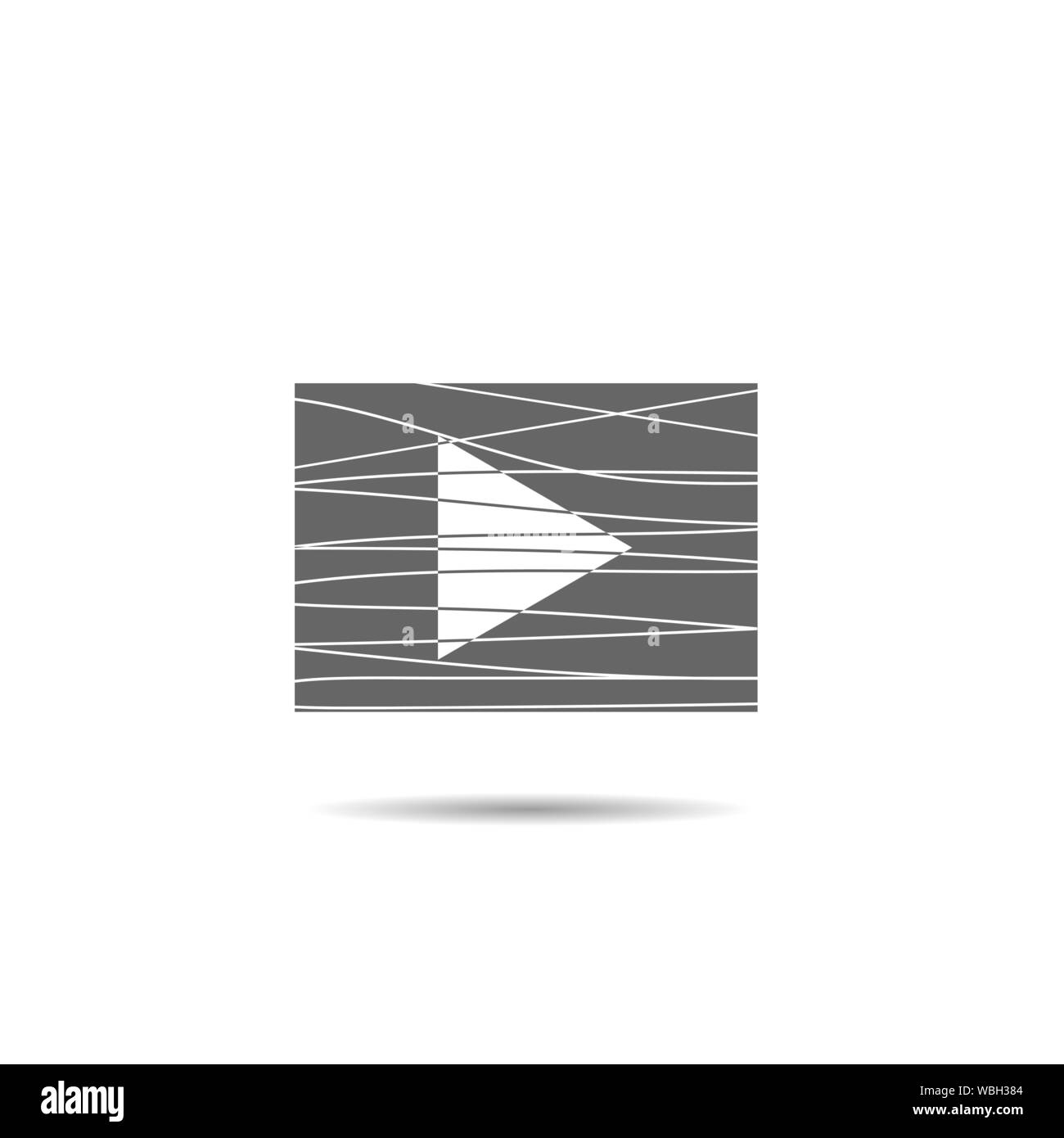 Grunge Play button. Triangle sign, multimedia button template Vector ...