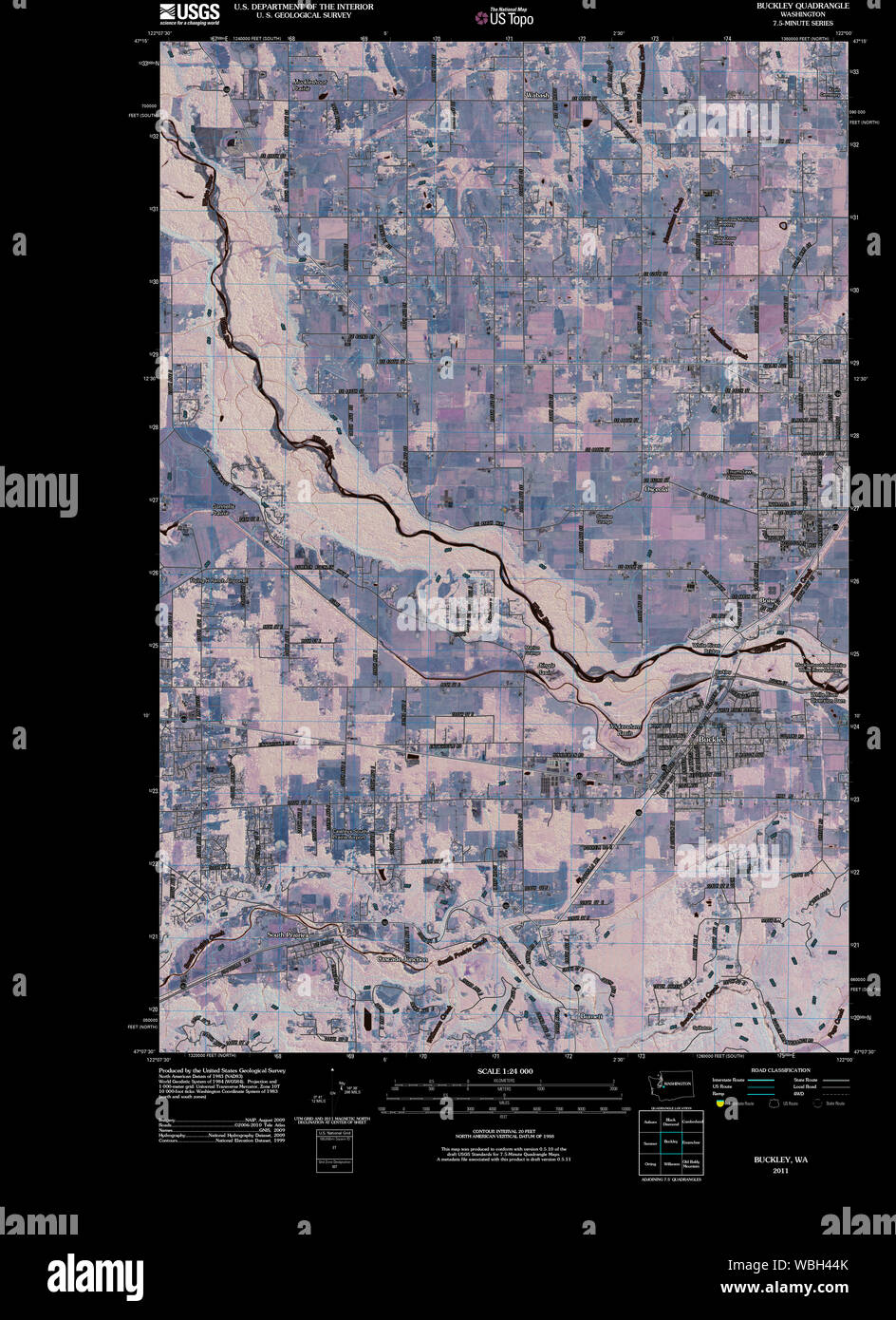 Map of buckley hi-res stock photography and images - Alamy