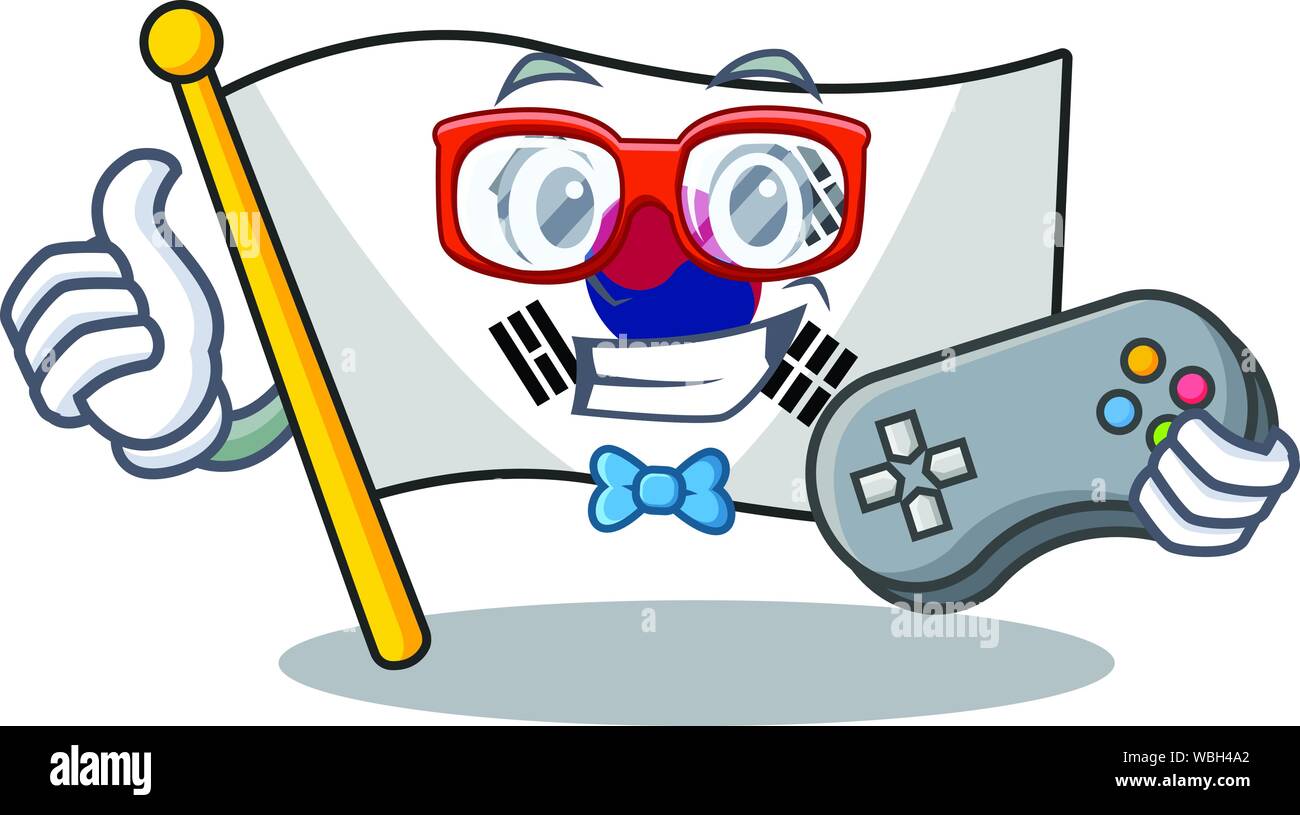 Gamer flag korea isolated with the mascot Stock Vector Image & Art - Alamy
