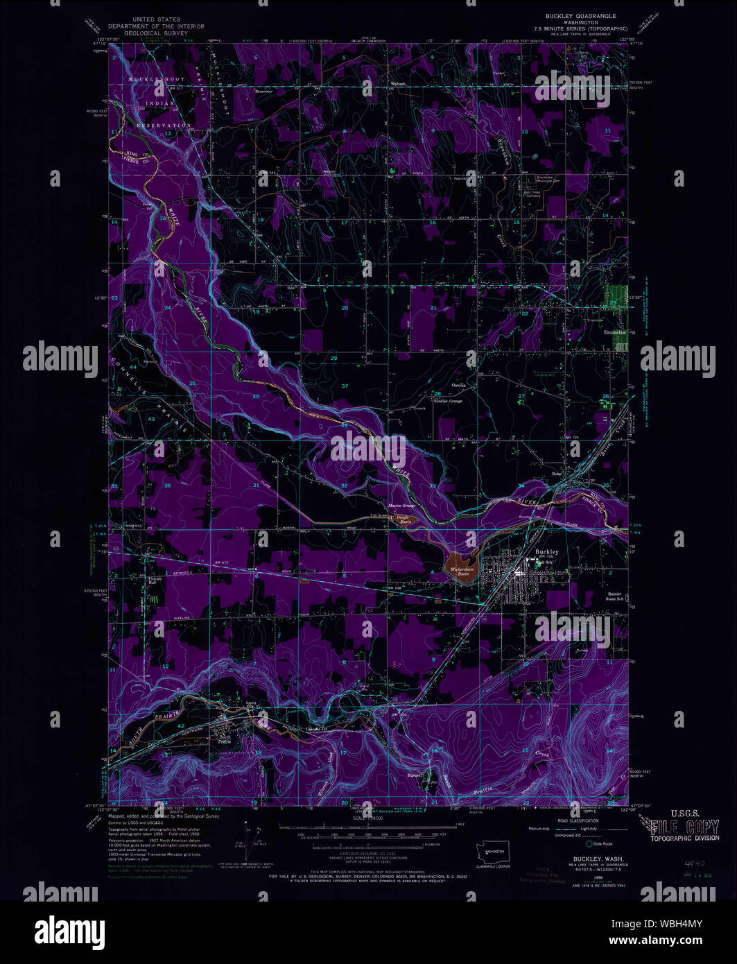 Map of buckley washington hi-res stock photography and images - Alamy