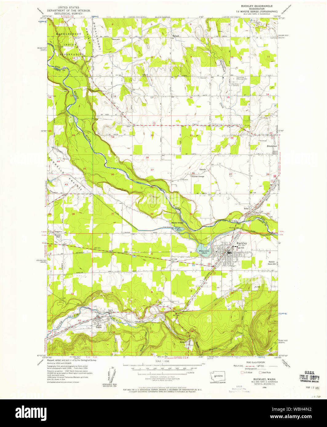 Buckley washington map hi-res stock photography and images - Alamy