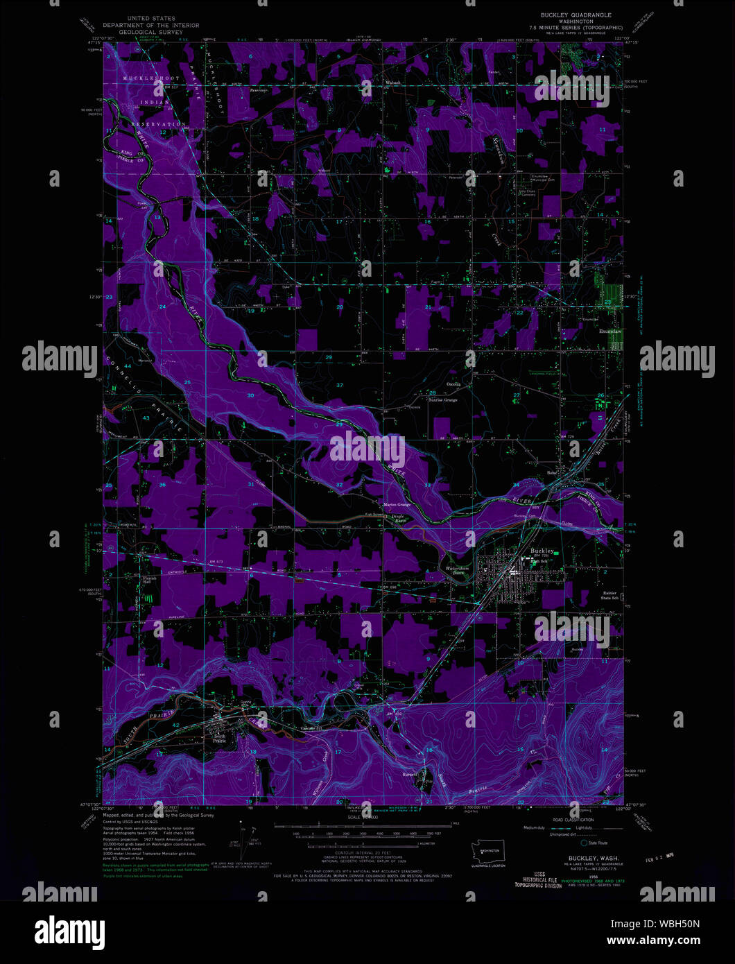 Map of buckley hi-res stock photography and images - Alamy