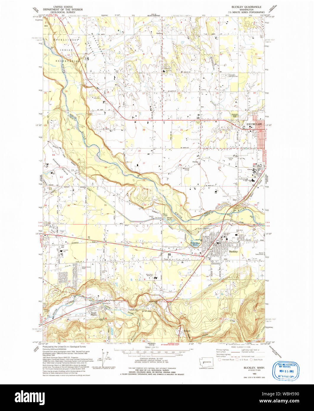 Map of buckley hi-res stock photography and images - Alamy