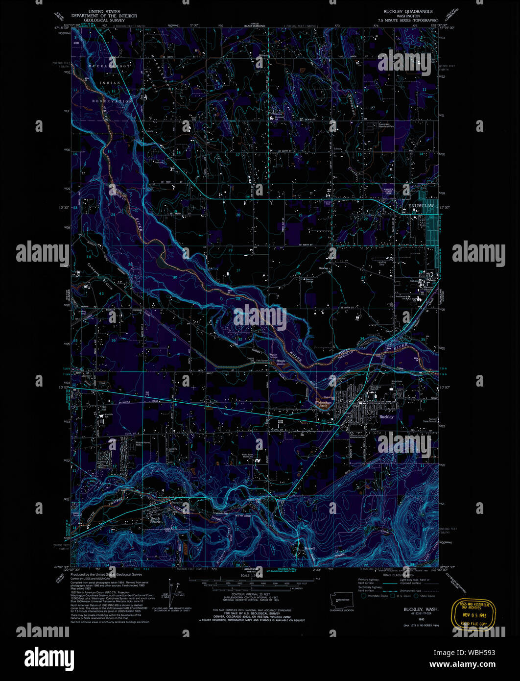 Map of buckley hi-res stock photography and images - Alamy