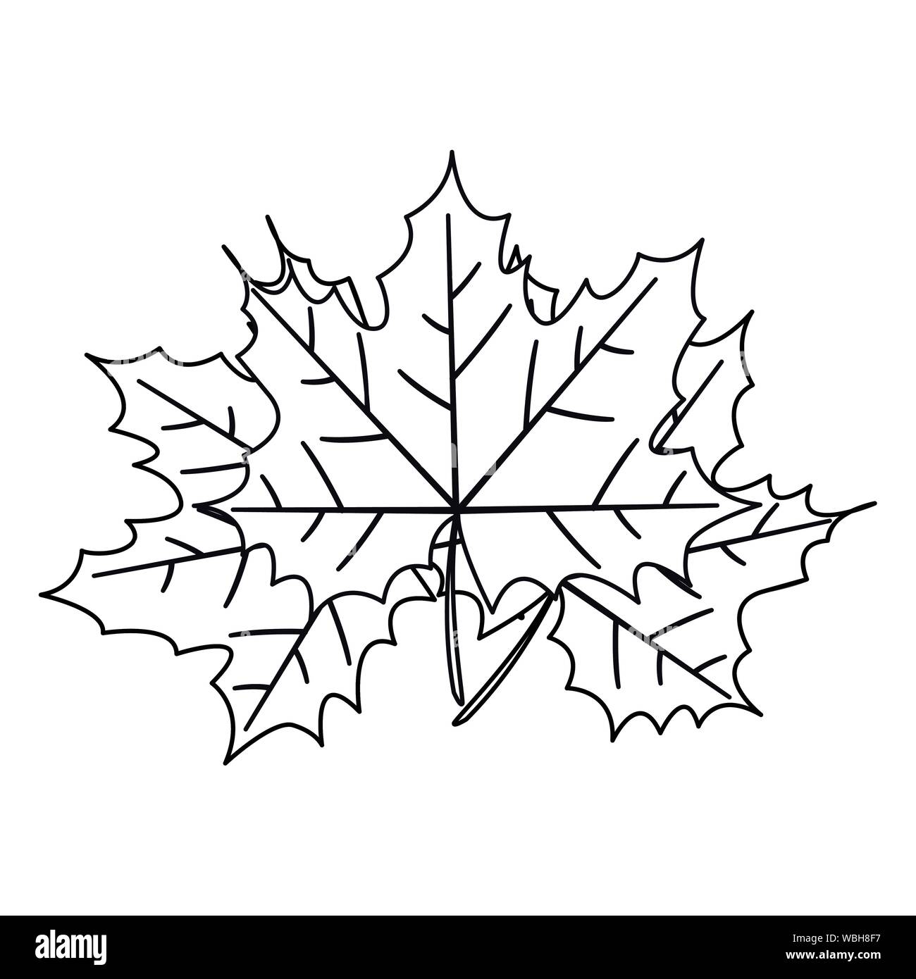 outline leaves foliage nature design vector illustration Stock Vector ...