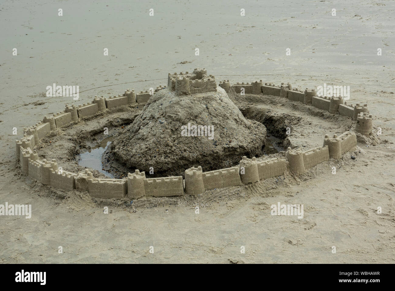 sand castle, Bacton beach Stock Photo - Alamy