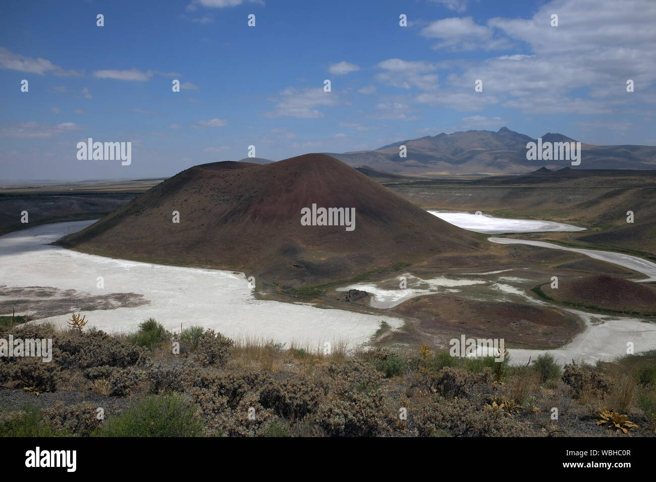 The Meke lake which had been formed in the hole caused by a volcanic ...