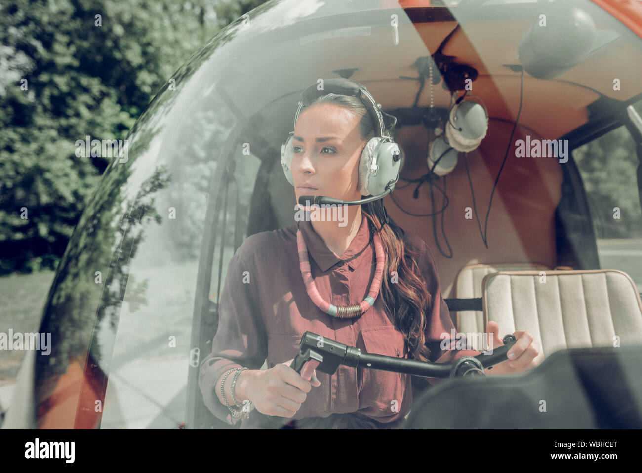 Female helicopter pilot hi-res stock photography and images - Alamy