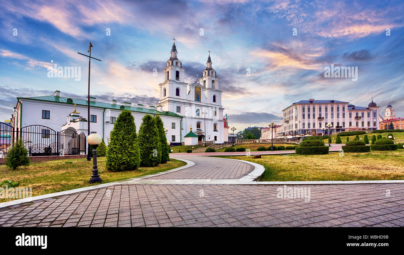 Minsk, Belarus. The Cathedral Of Holy Spirit In Minsk - The Main ...