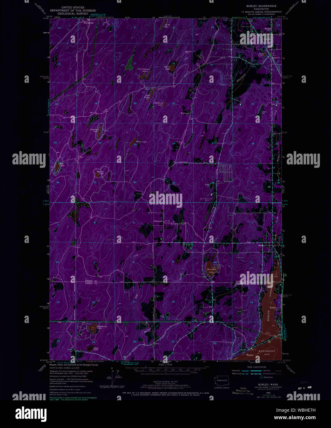 Map of burley hi-res stock photography and images - Alamy