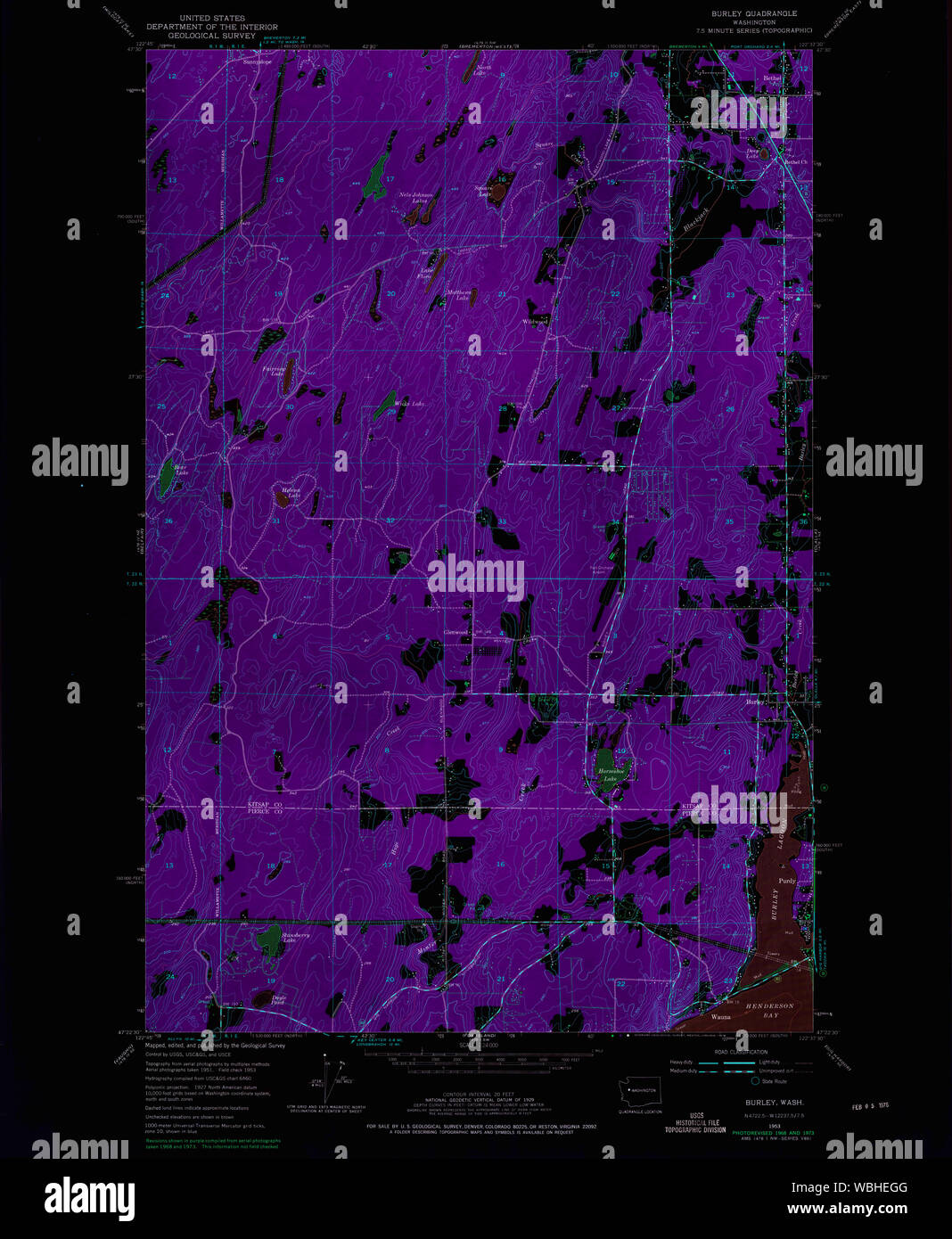Map of burley hi-res stock photography and images - Alamy