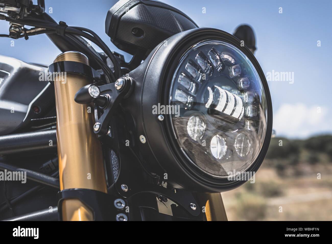 Motorbike Headlight High Resolution Stock Photography and Images - Alamy
