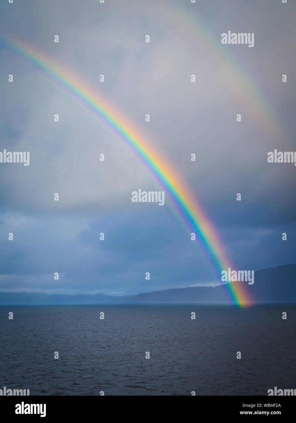 double rainbow over the Norwegian Sea Stock Photo - Alamy