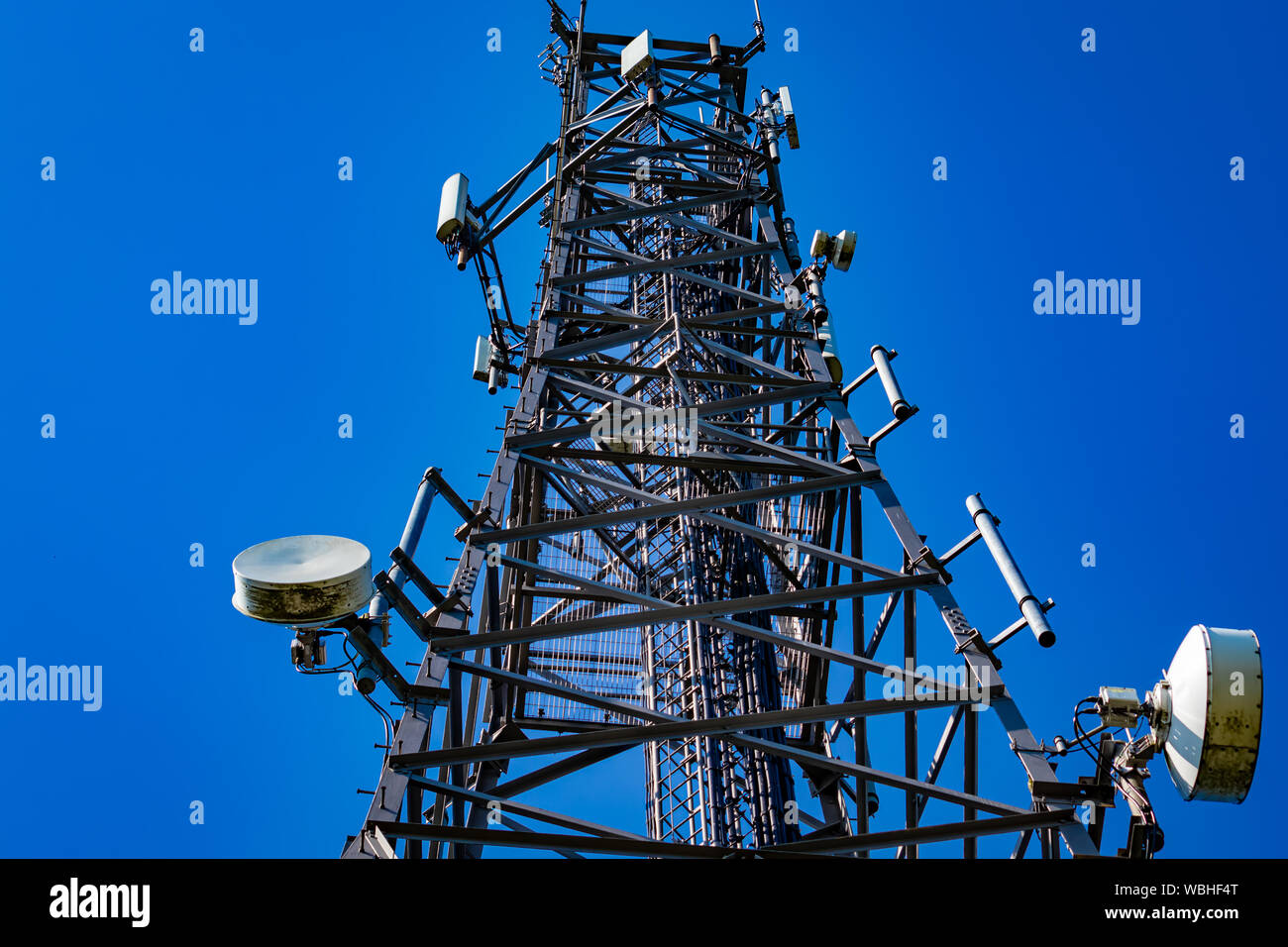 Overhead Electricity and Telephone Communication Utility Poles and ...