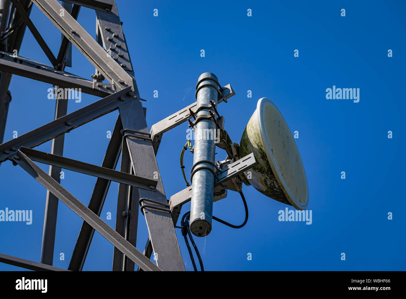 Overhead Electricity and Telephone Communication Utility Poles and ...