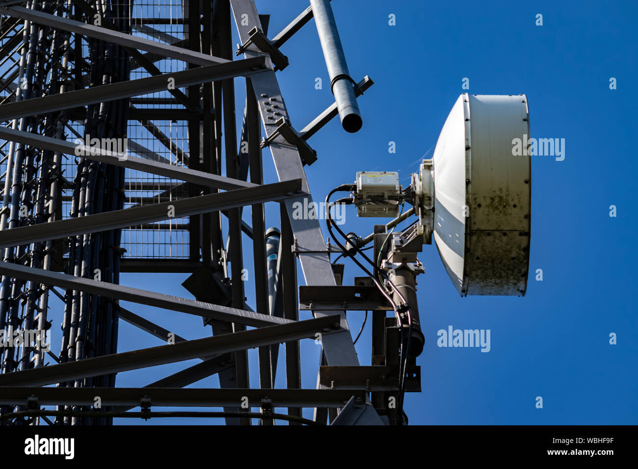 Overhead Electricity and Telephone Communication Utility Poles and ...