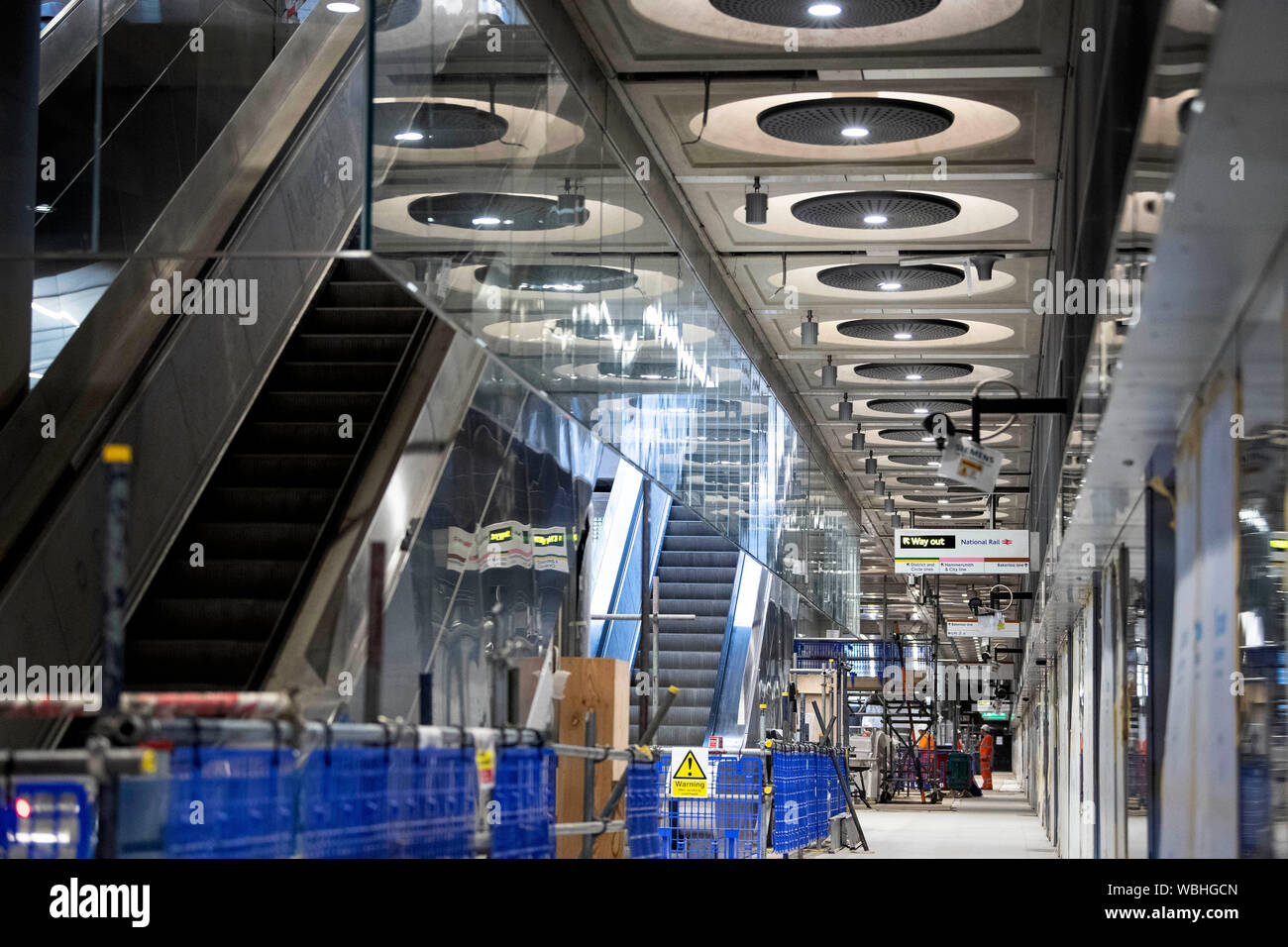 One of the platforms for the new Elizabeth Line at Paddington station ...