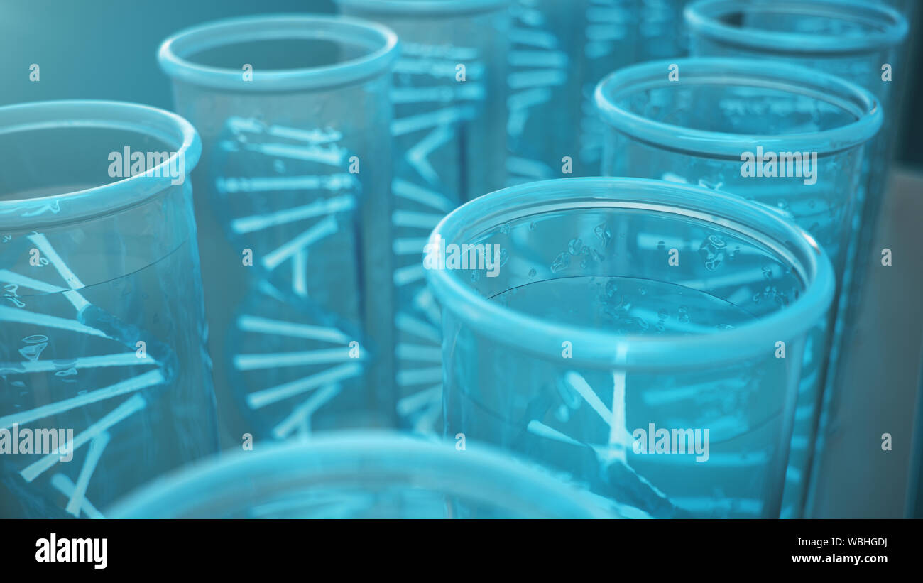 Double helical structure of DNA inside the test tube, DNA molecule, RNA ...