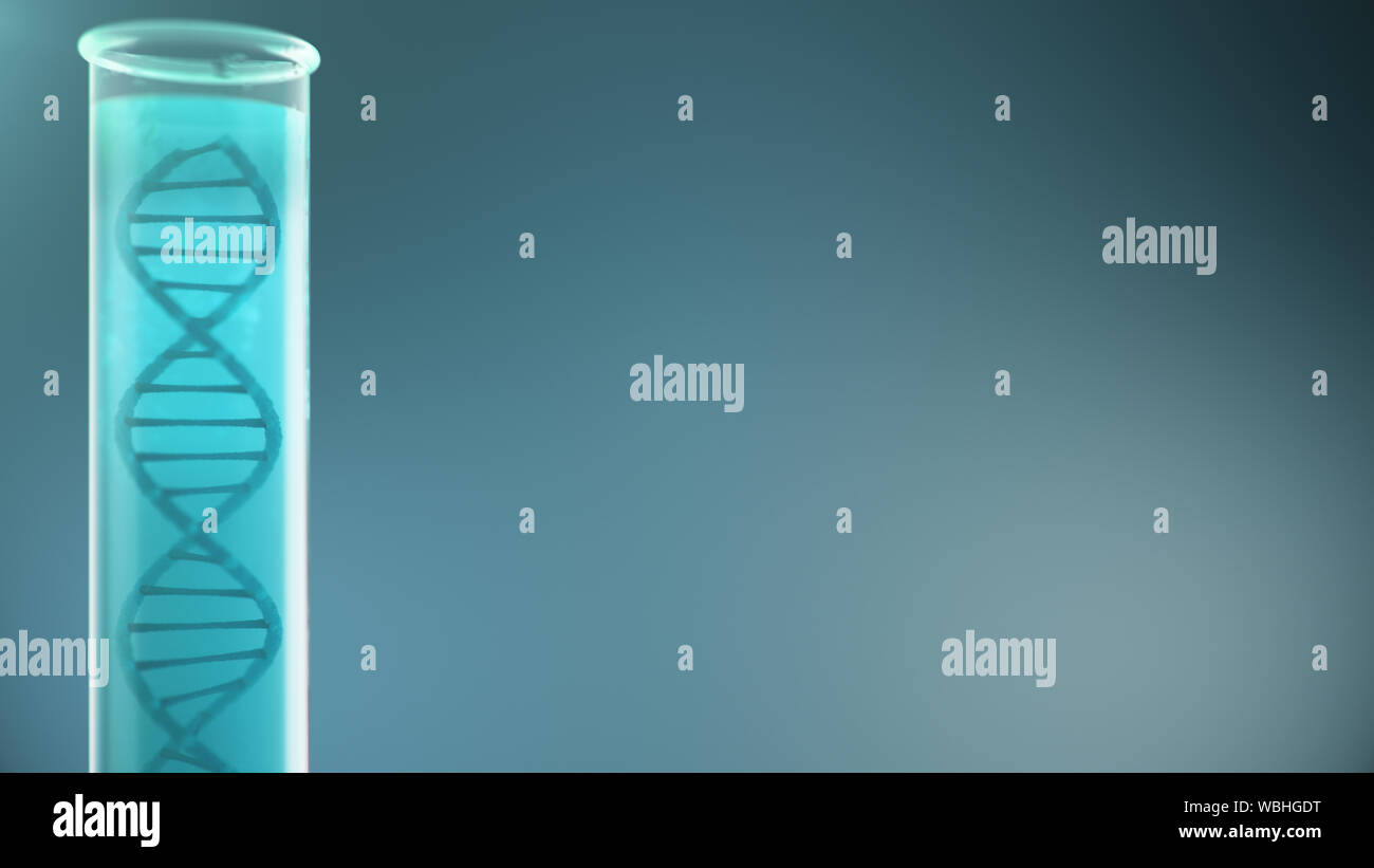 Double helical structure of DNA inside the test tube, DNA molecule, RNA ...