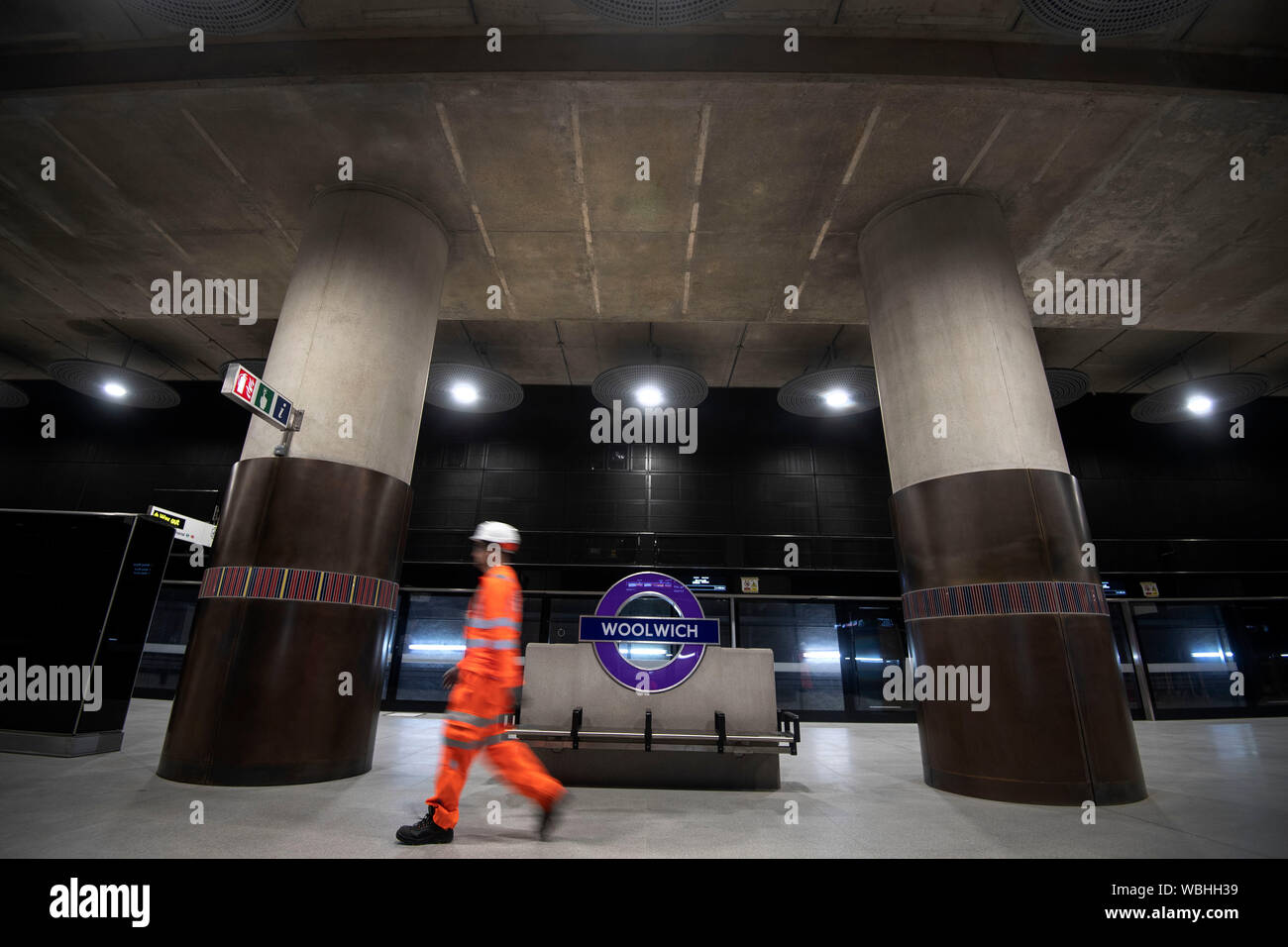 New elizabeth line woolwich station hi-res stock photography and images ...
