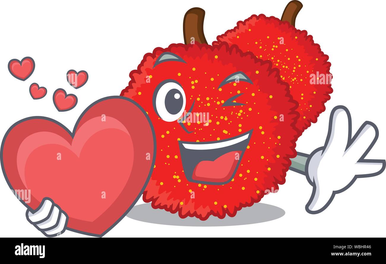 With heart bayberry tea served in cartoon glass Stock Vector Image ...