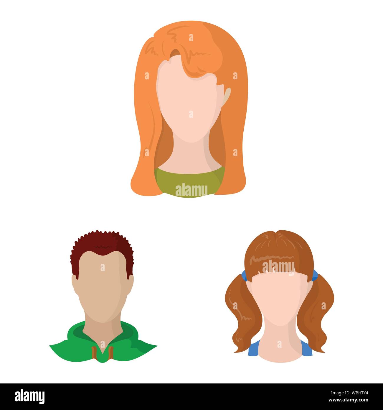 Isolated object of avatar and dummy icon. Set of avatar and figure ...