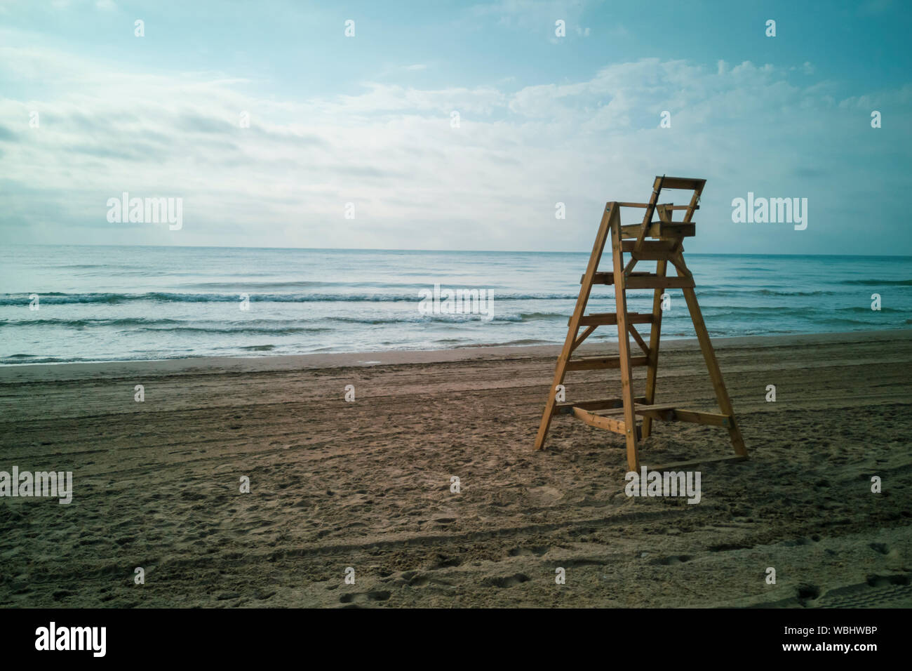 Lifeguard chair on the beach Stock Photo - Alamy