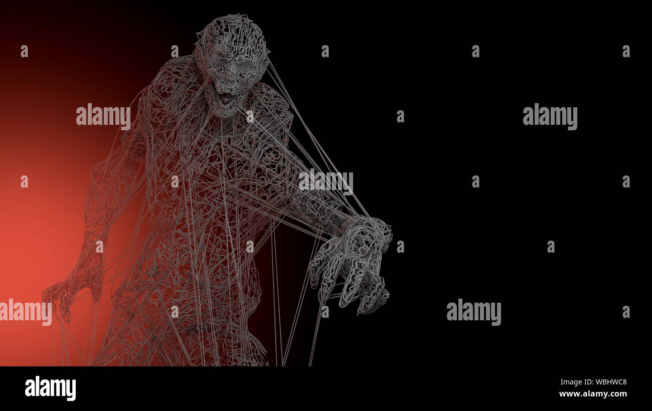 3d render monster zombie portrait Stock Photo - Alamy