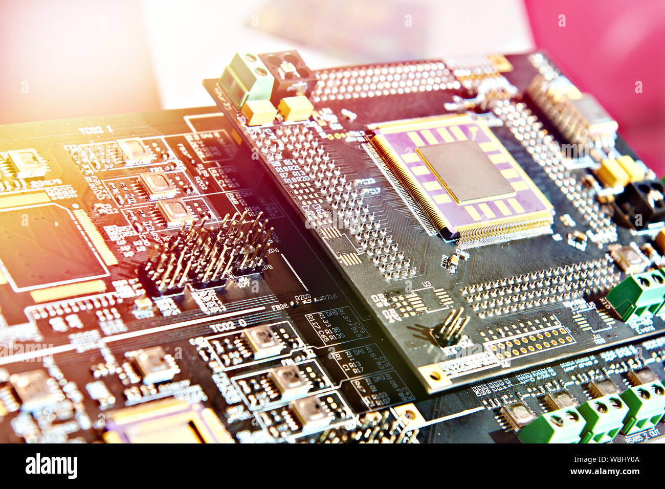 Silicon chips on circuit board hi-res stock photography and images - Alamy