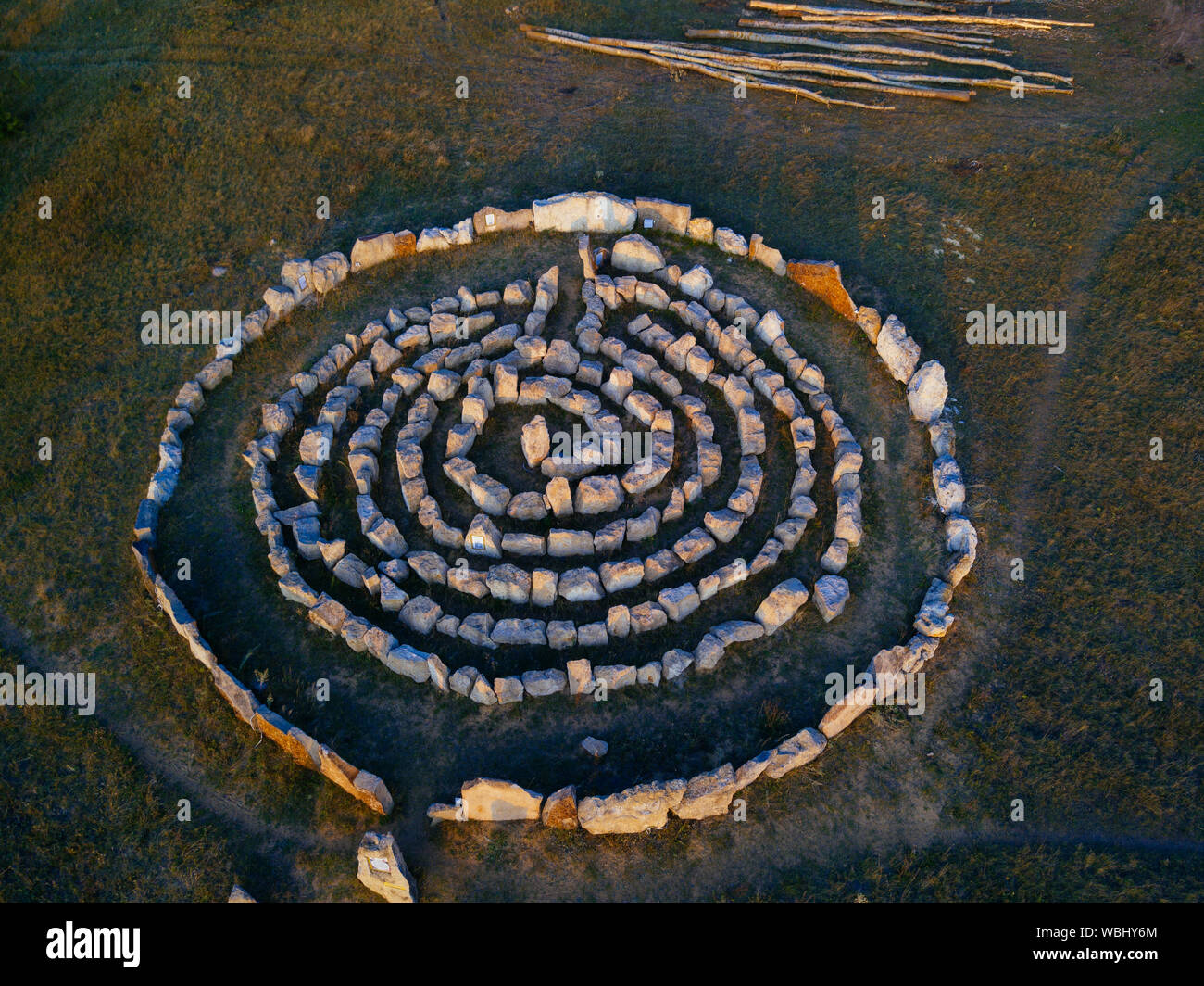 Neolithic stone labyrinth hi-res stock photography and images - Alamy