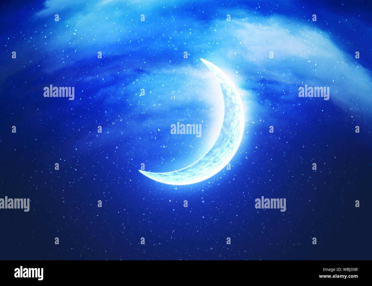 Abstract Crescent Moon