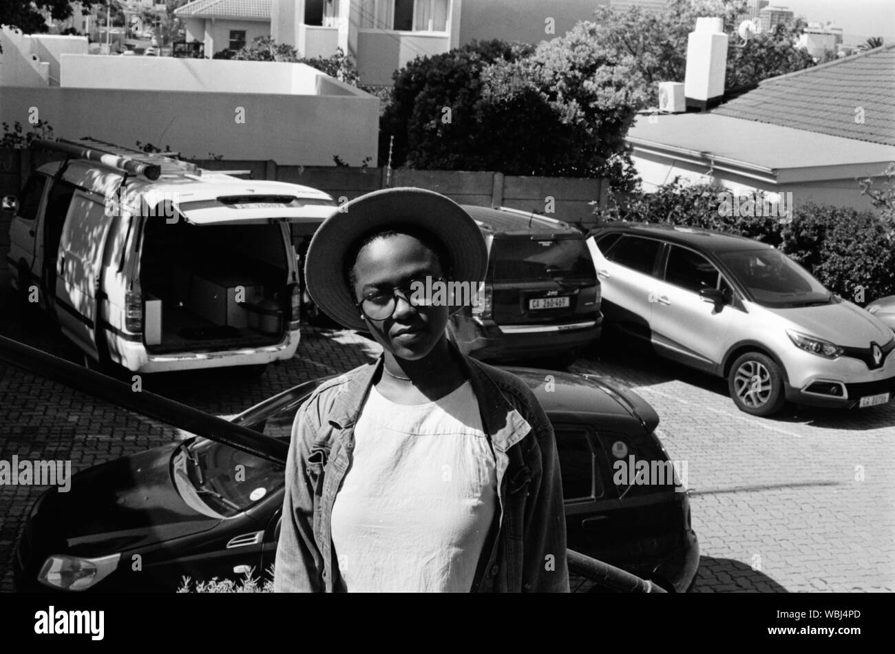 Woman car camera view Black and White Stock Photos & Images - Alamy