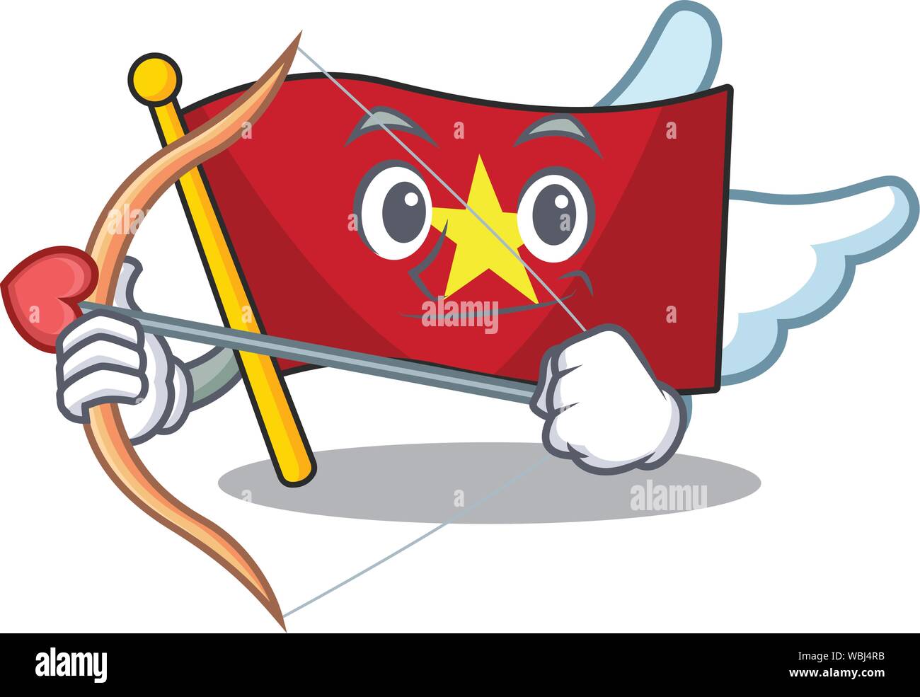 Cupid vietnam flag in the cartoon shape Stock Vector Image & Art - Alamy