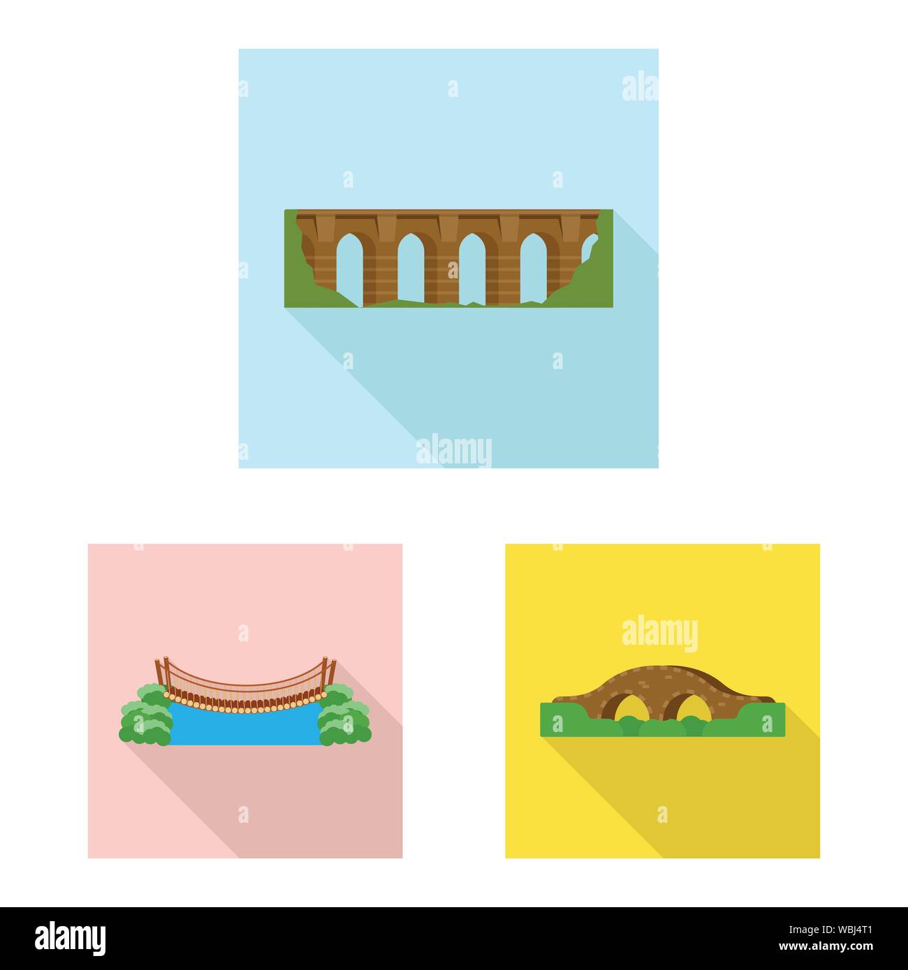 Old wooden pedestrian bridge Stock Vector Images - Alamy